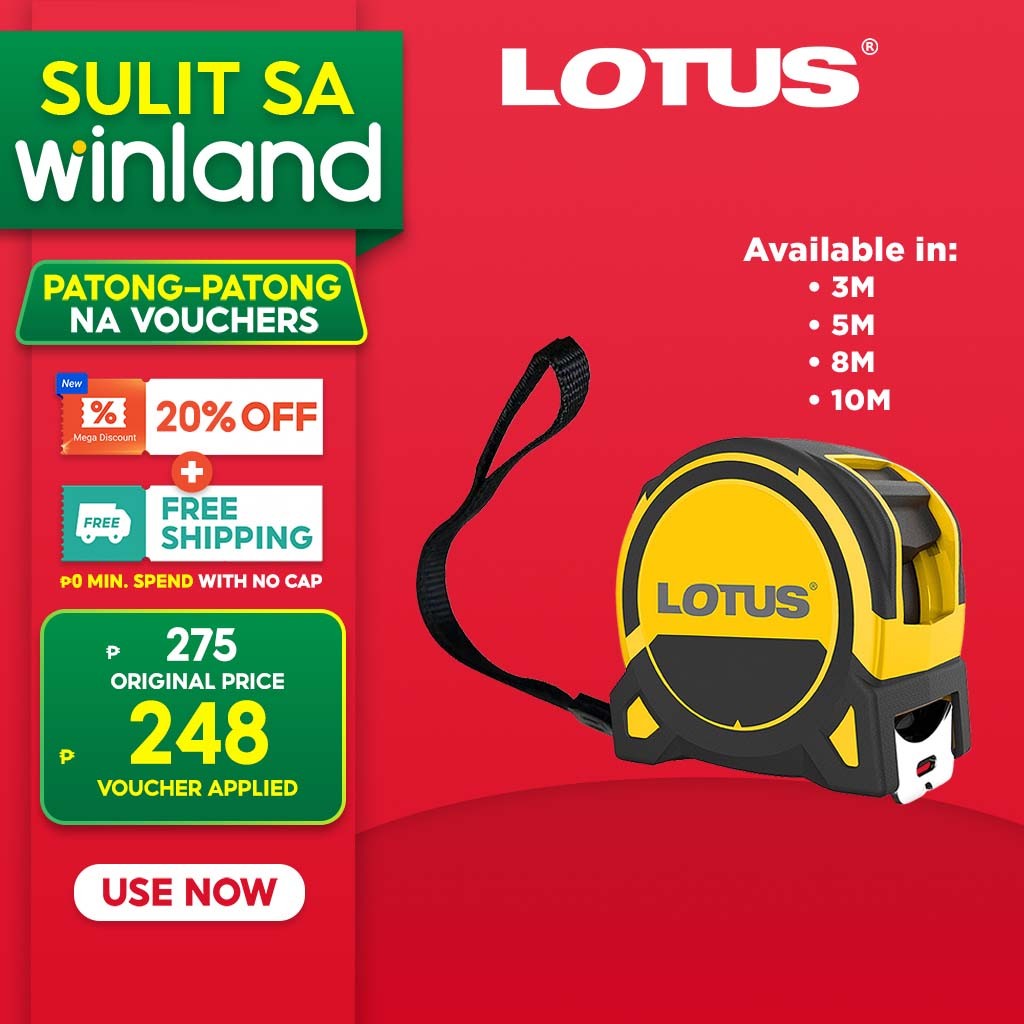 Lotus by Winland 3|5|8|10 Steel Tape with Grip PRO (Inch/Fractional ...