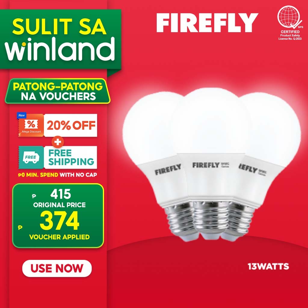 Firefly by Winland 13 Watts Daylight 3 Pcs LED Bulb - Value Pack ...