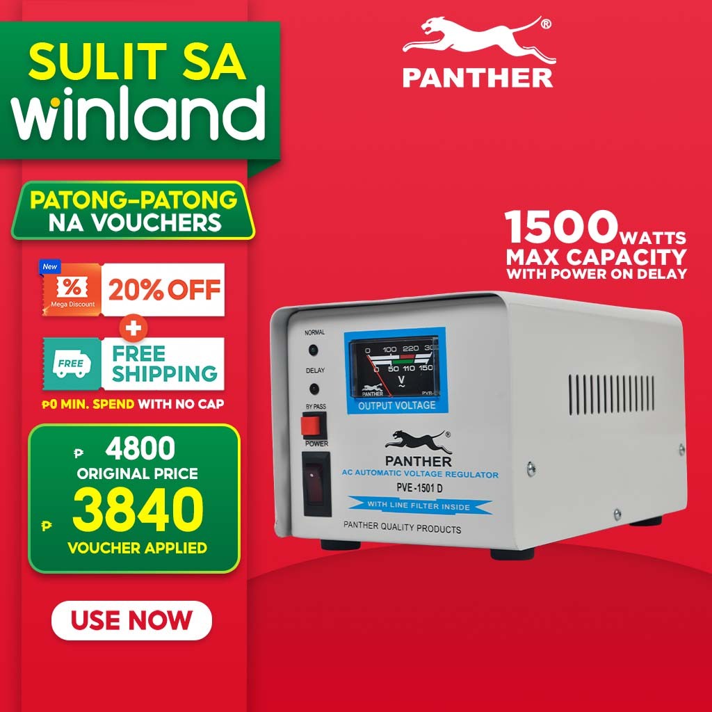 Panther by Winland PVE 1501D AVR Relay Type, Output 220V AC with 3-5 ...