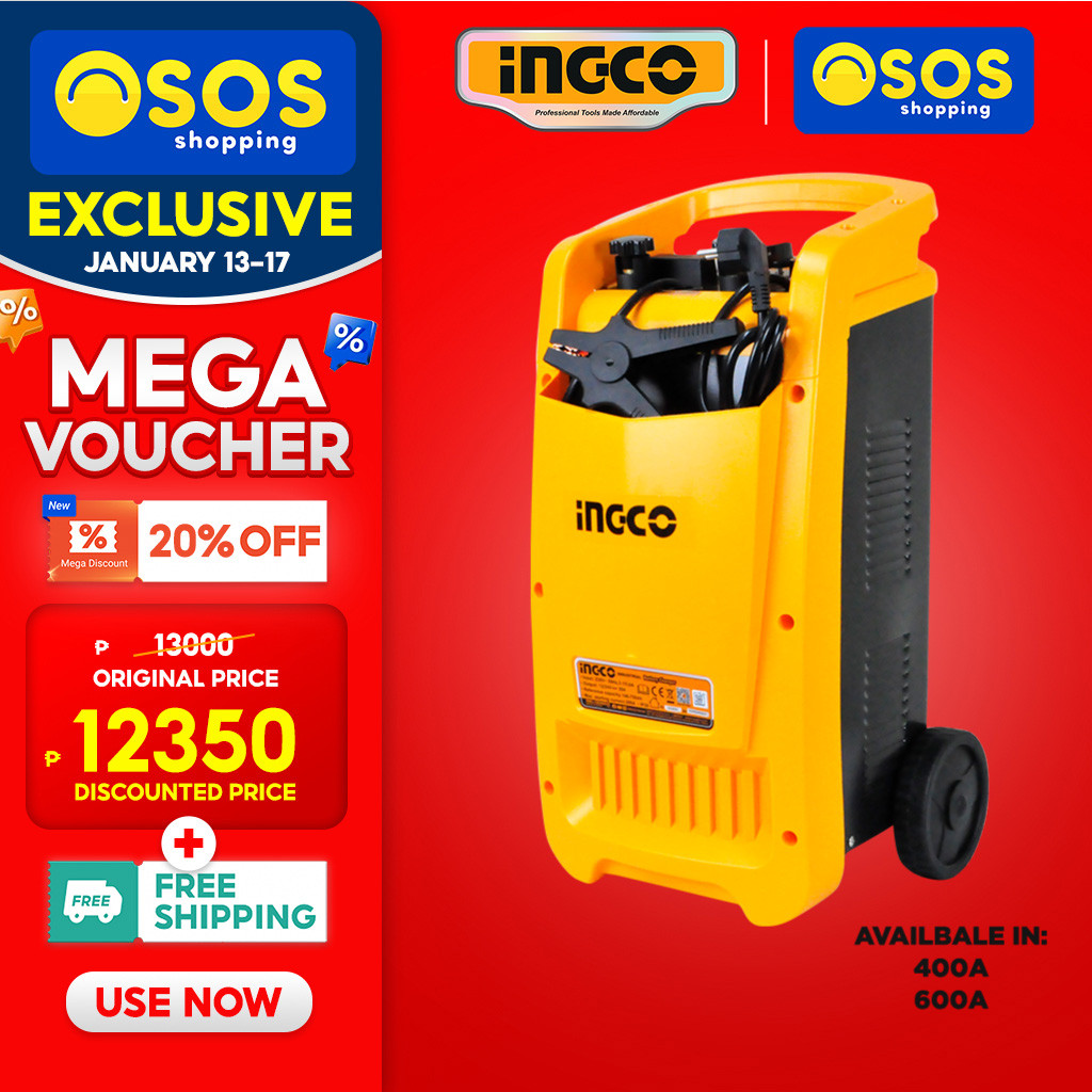 INGCO by OSOS Industrial Trolley Battery Charger tower 12V / 24V ING ...