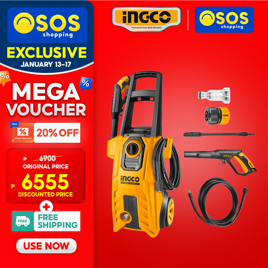 INGCO by OSOS High Pressure Washer 1800W HPWR18008 | Shopee Philippines