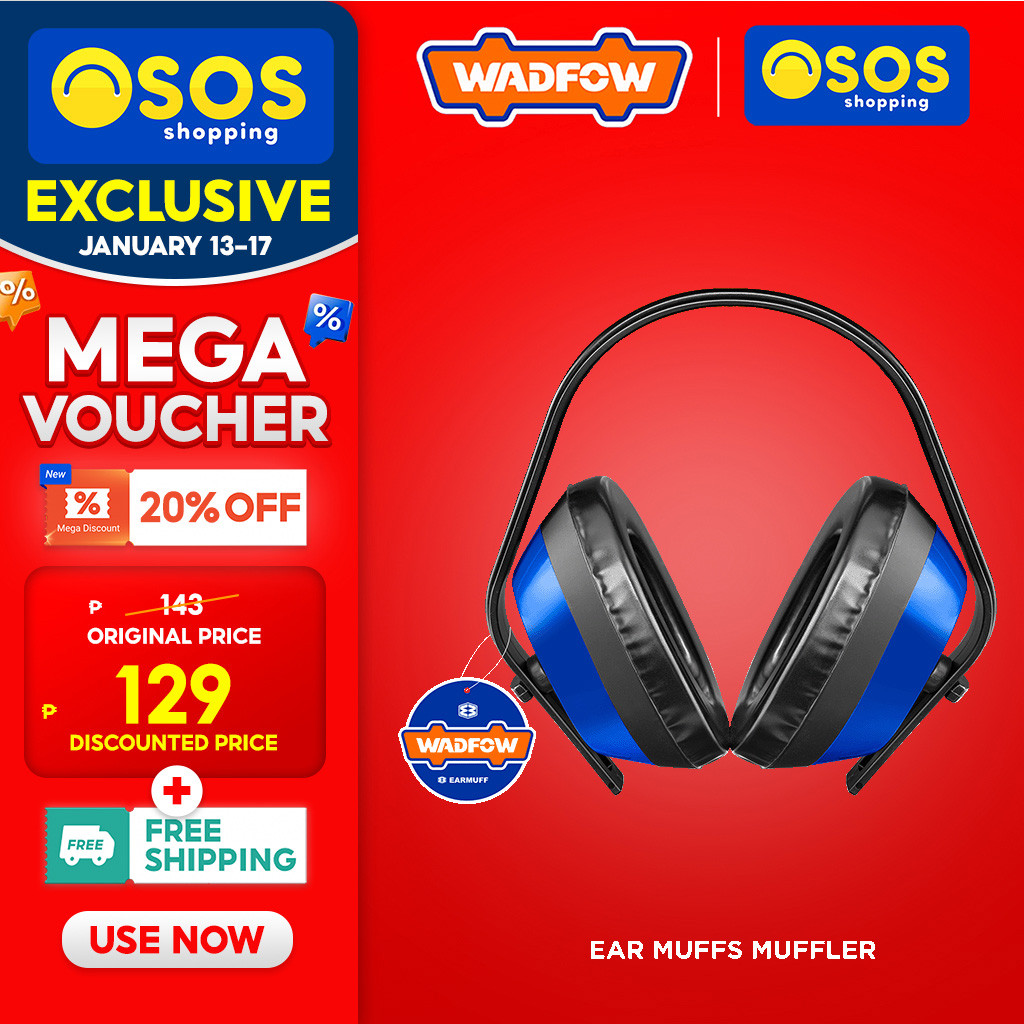 Wadfow Soundproof Ear Muff Protector Earmuffs Noise Reduction Hearing ...