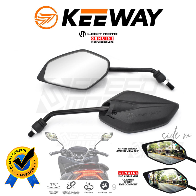 Keeway KEE 125 LEGITMOTO SIDE MIRROR NON-GRADED CLEAR LENS ADJUSTABLE ...