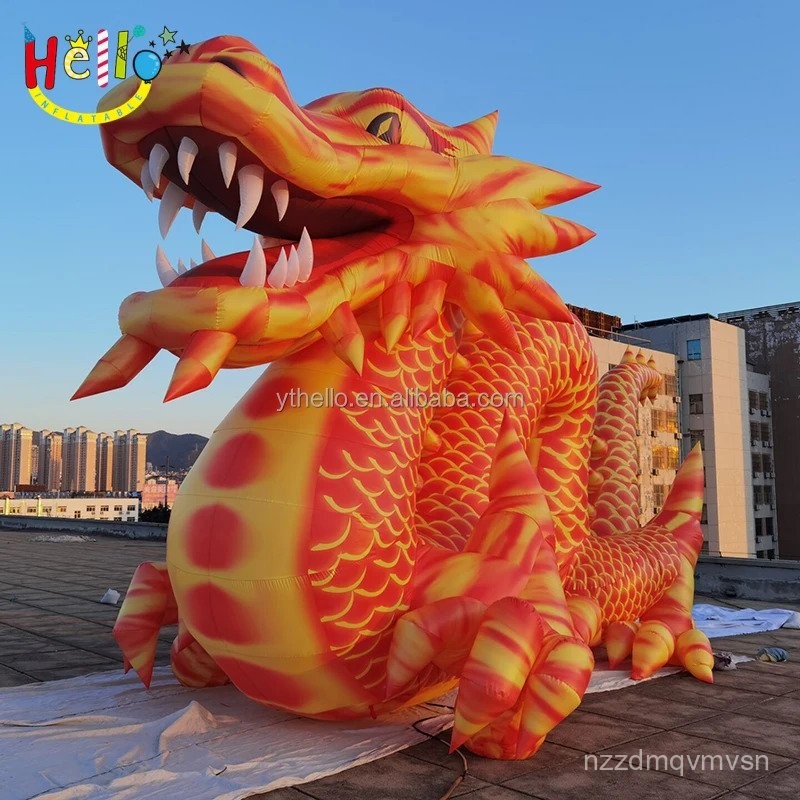 new year street parade 4m giant inflatable chinese dragon | Shopee ...