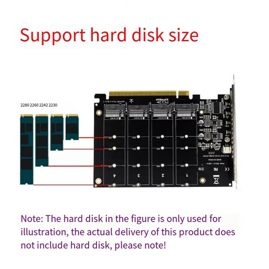 ⊰Hard Disk Expansion Card NVME Protocol Disk Array Card Mainboard PCI ...