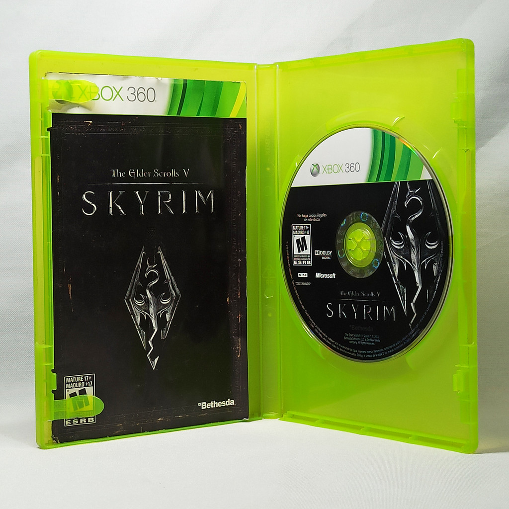 CD ONLY Skyrim - Xbox 360 Video Game - REGION LOCKED: NTSC-U/C & PAL ...