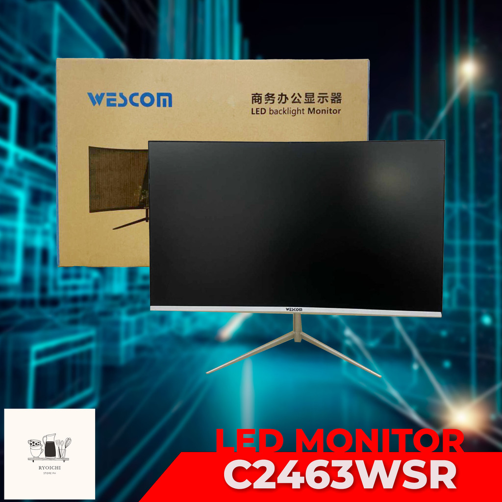 24 inches WESCOM C2463WSR MONITOR 1080P FHD 75HZ VA PANEL Curved ...