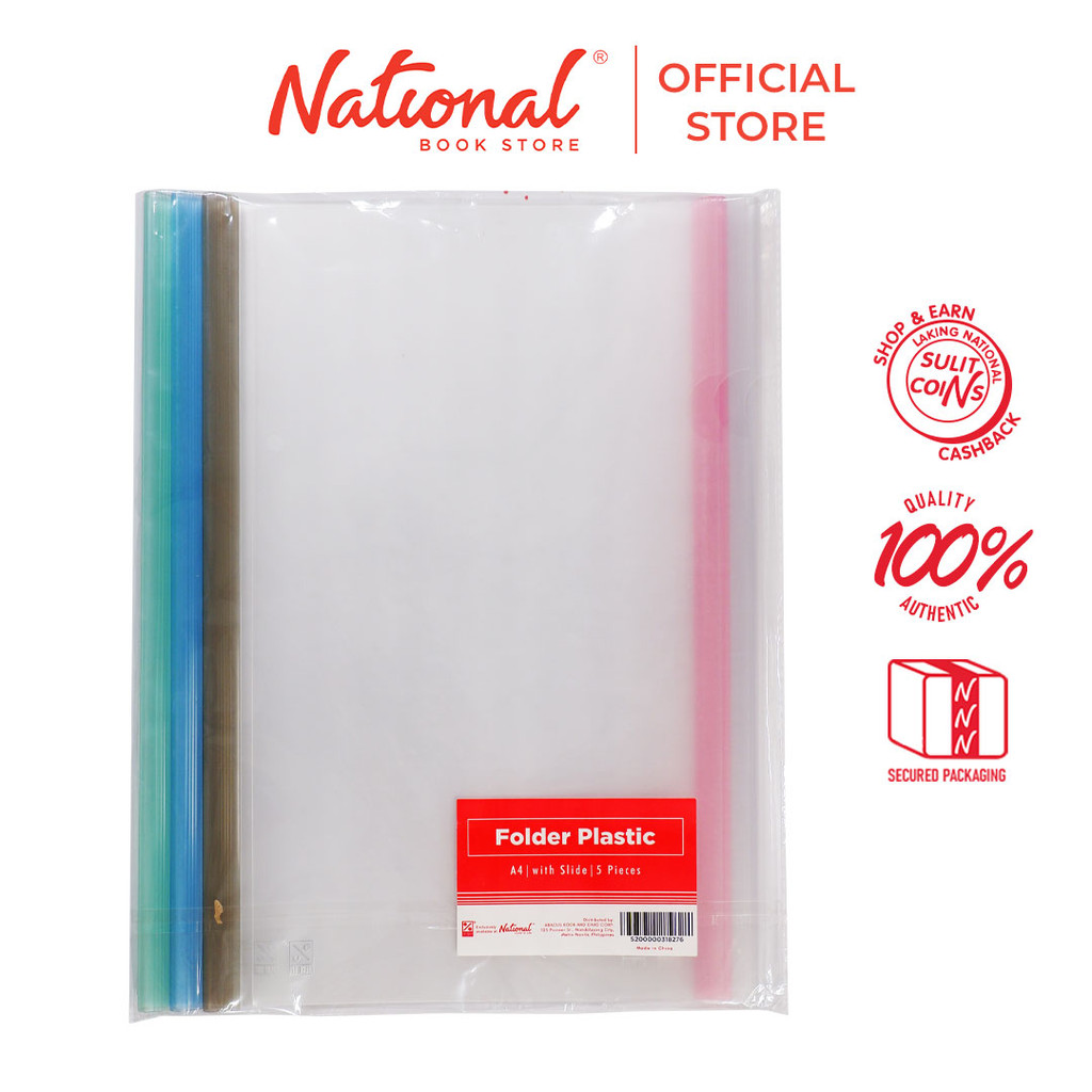 Best Buy Folder Plastic ZS-Q310BS A4 5S With Slide Smokey (color may ...