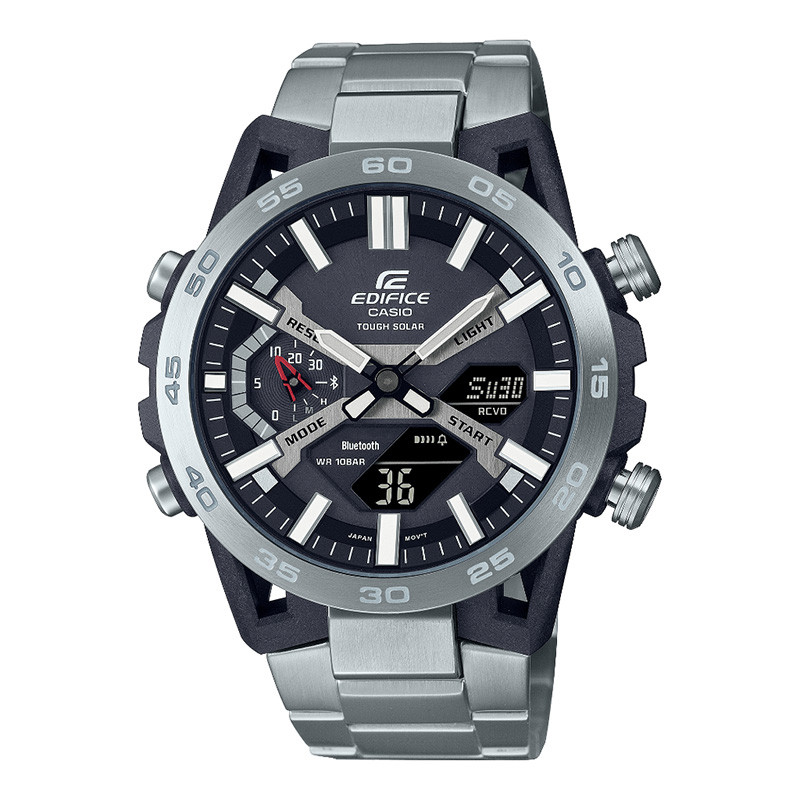 Casio Edifice (ECB-2000D-1ADF) Silver Stainless Steel Strap 100 Meter ...