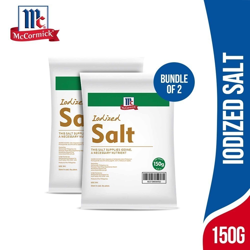 McCormick Iodized Salt 150g- Bundle of 2 | Shopee Philippines