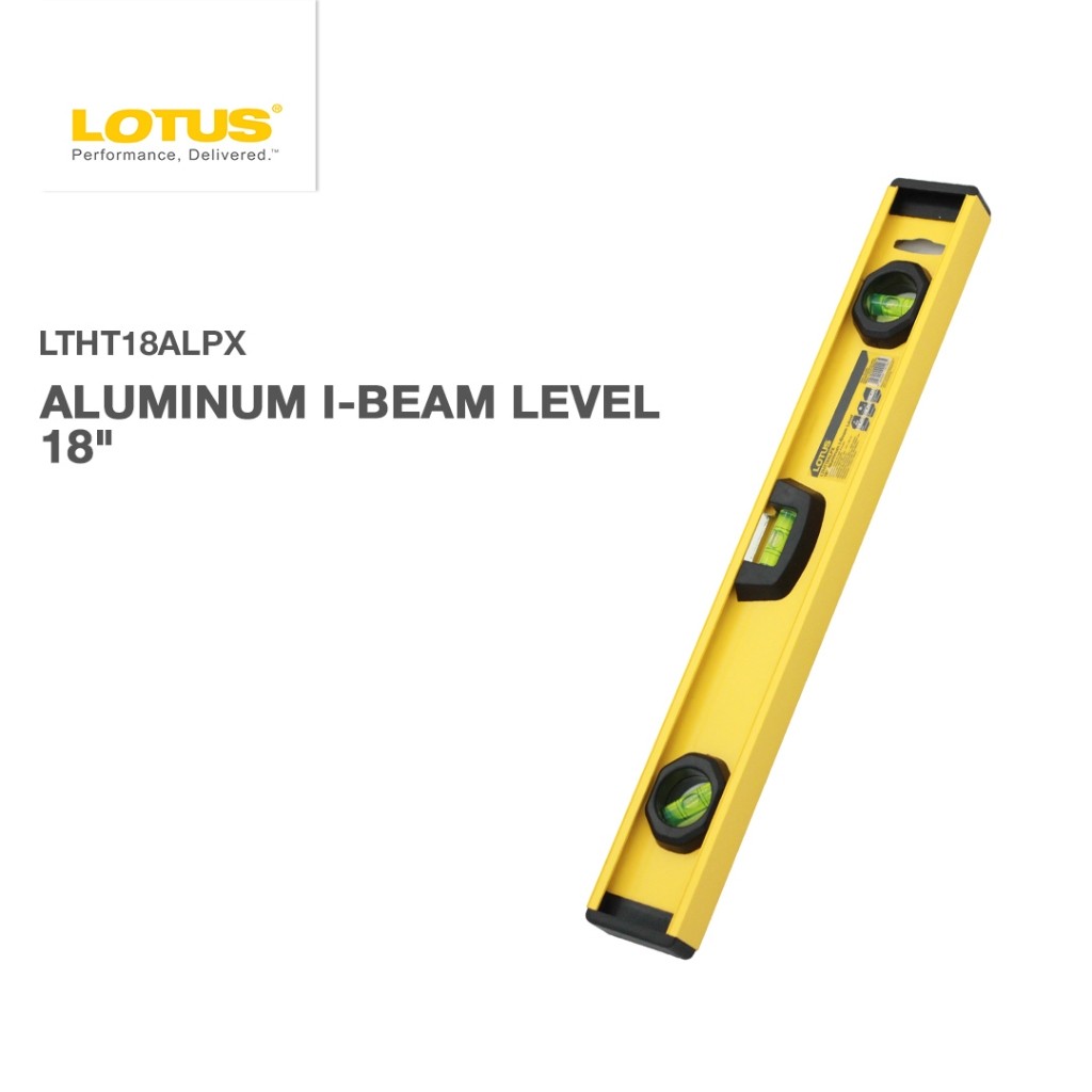 Lotus Aluminum I-Beam Level 18" LTHT18ALPX - Levels & Measuring Tools ...