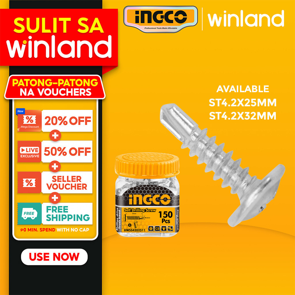 Ingco by Winland Self Drilling Screw 120pcs per Bottle ING-HT | Shopee ...