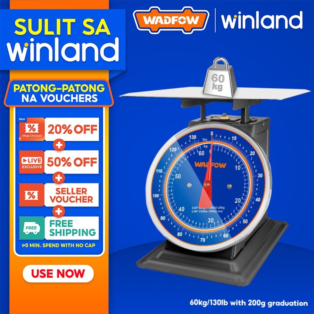 Wadfow by Winland Weighing Table Scale 60kg (Spring Type) WEC1606 WAD ...