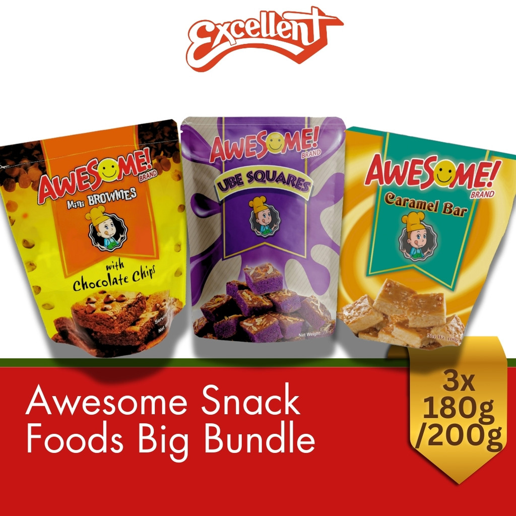 3pcs Assorted Awesome Snack Foods Bundle 180g-200g | Shopee Philippines