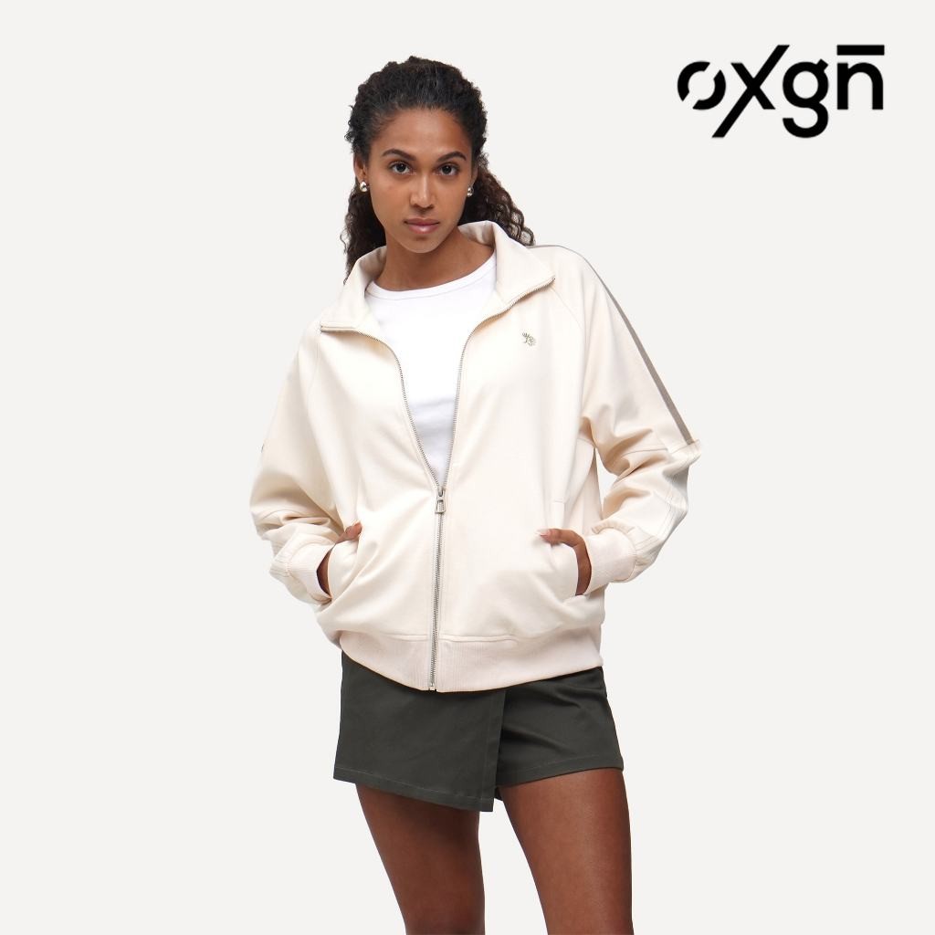 OXGN Raglan Track Jacket For Women (Cream) | Shopee Philippines