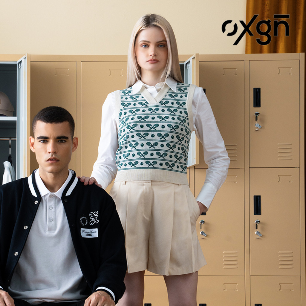 OXGN Premium Threads All Over Print Tennis Racket Vest For Women (Cream ...