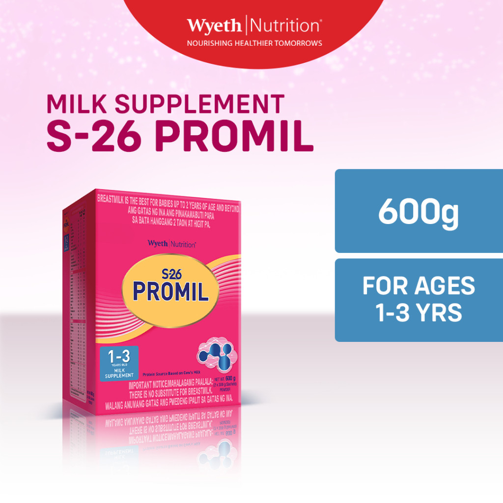 Wyeth Nutrition S-26 PROMIL for 1-3 Years Old 600g | Shopee Philippines