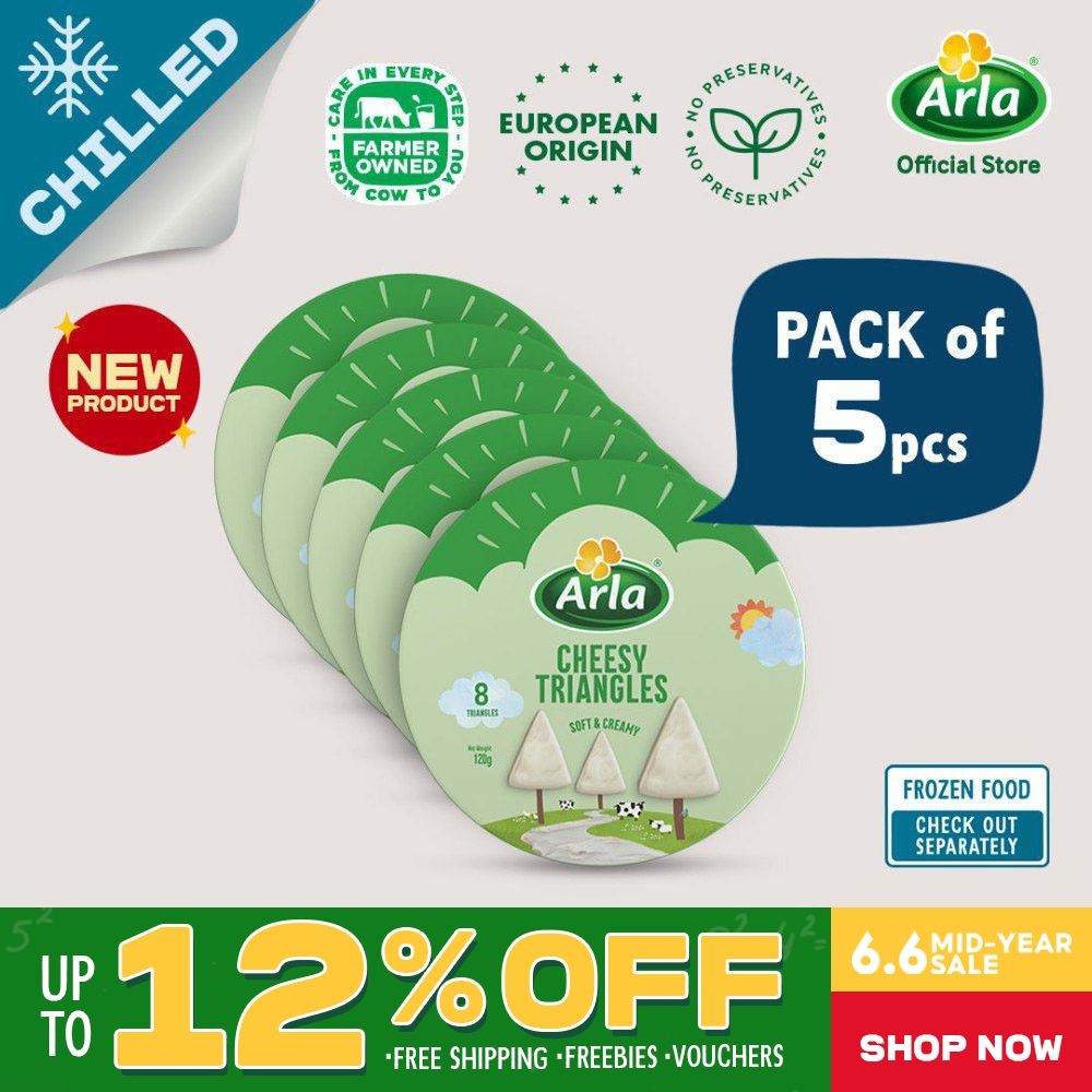 Arla Cheesy Triangles 120g 5-Pack | Shopee Philippines