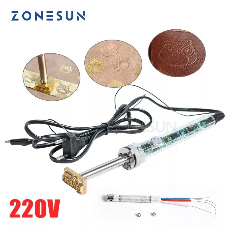 ZONESUN 60W Leather stamp tool Heat embosser Branding iron custom ...