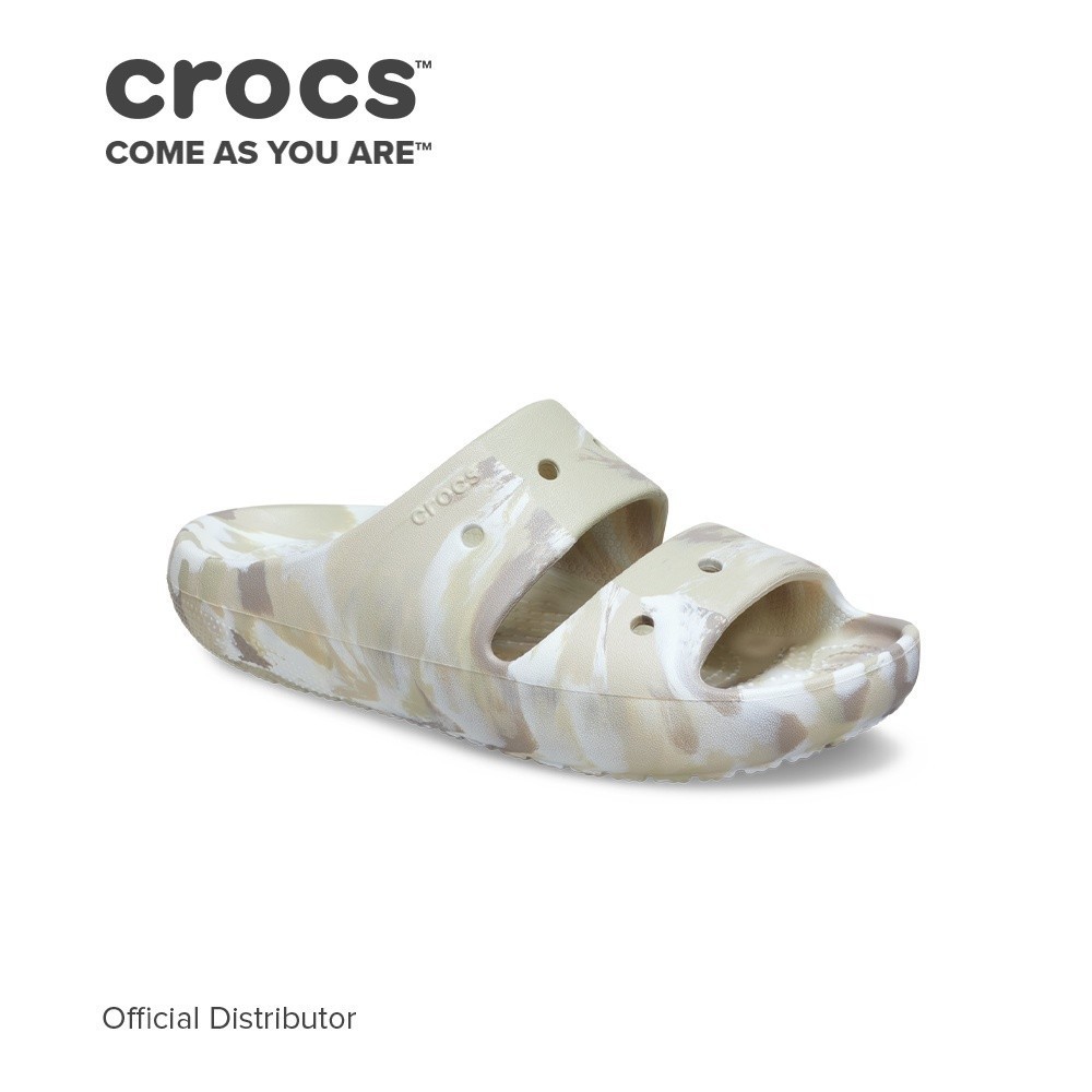 Crocs Classic Marbled Sandal V2 in Bone Multi | Shopee Philippines