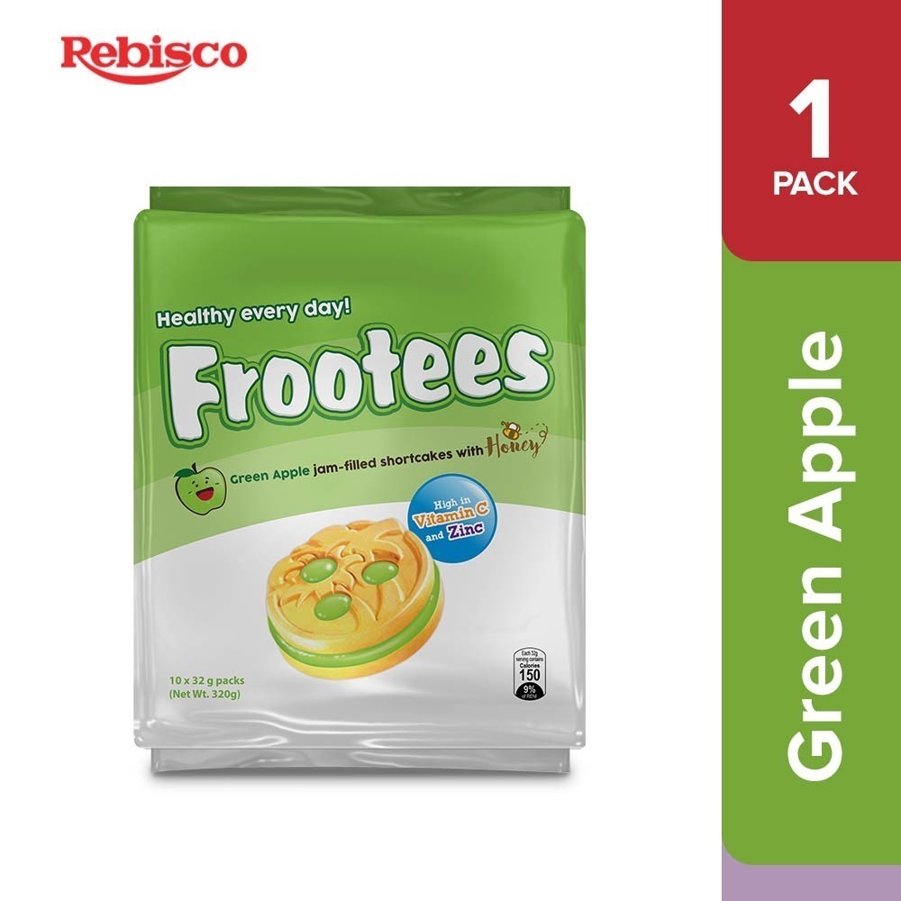 Frootees Green Apple Cookie Sandwich 32G X 10Pcs | Shopee Philippines