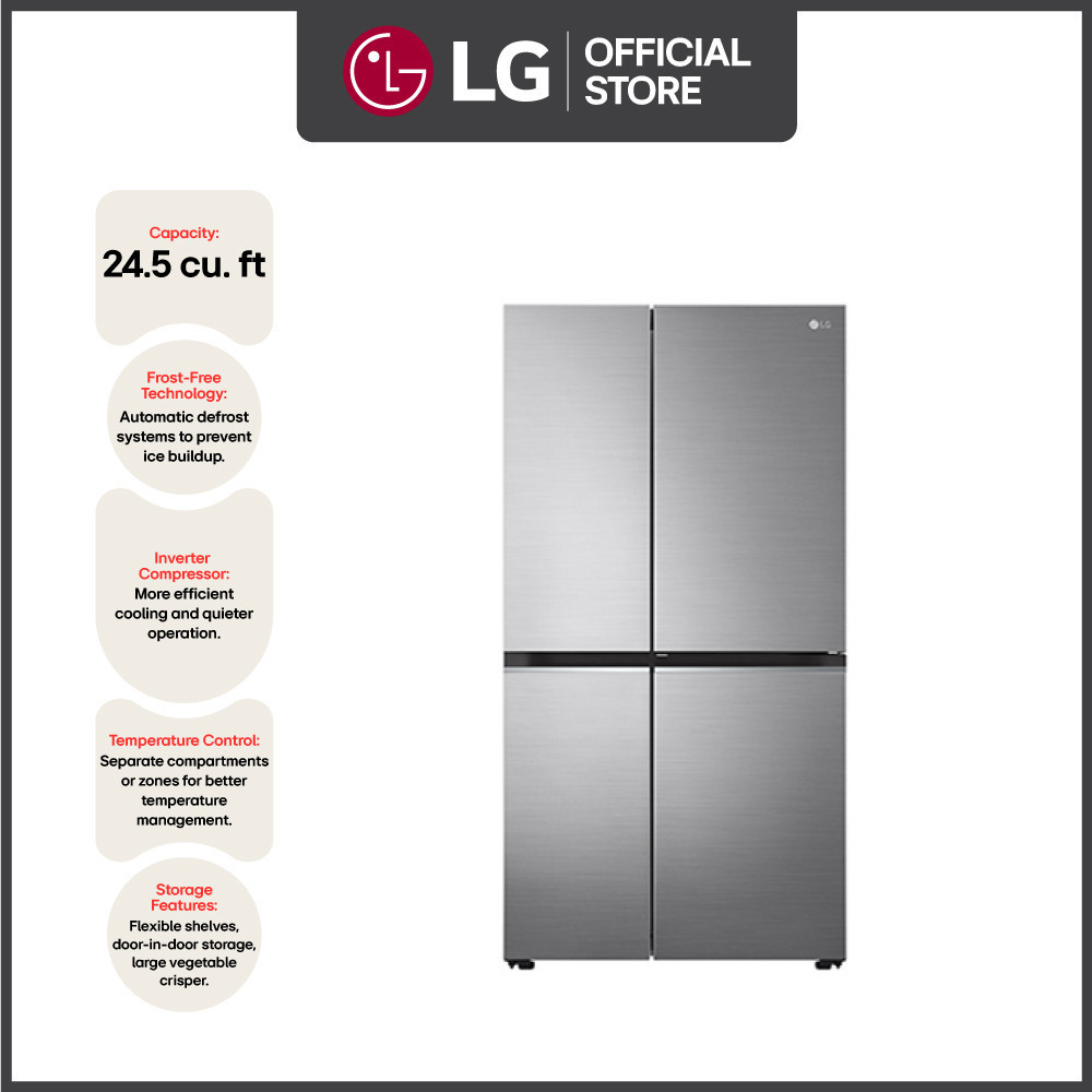 LG Refrigerator - 24.5 Cu. Ft. Door-in-Door™ Side-by-Side Refrigerator ...
