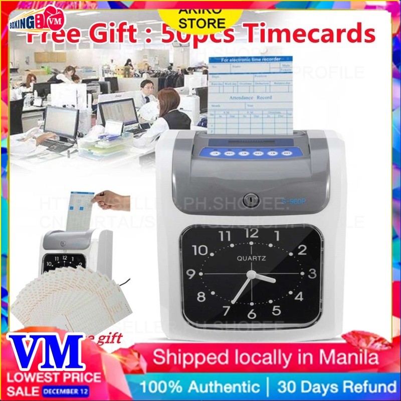 Employee Analog Time Clock Recorder / Bundy Clock Attendance / Time ...