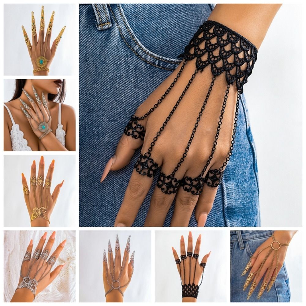Rings Korean Dance Accessories Antique Knuckle Belly Style Hand ...