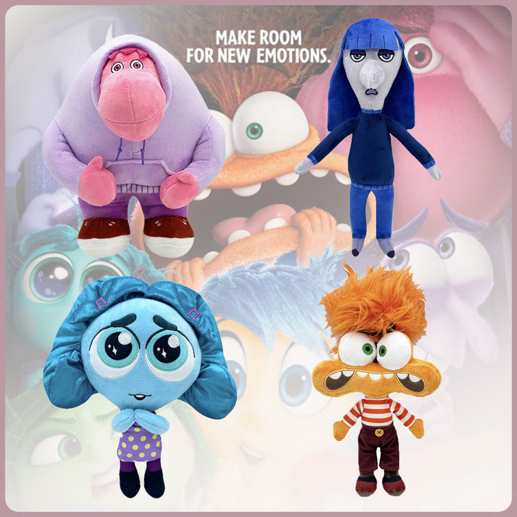 30CM Inside Out 2 Plush Dolls Inside Out Plush Toy Cute Cartoon Plushie ...