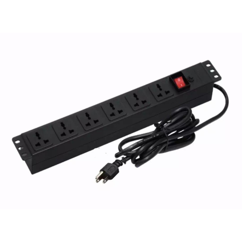 6 Slots Universal 19 Rack Mount PDU Power Distribution Unit Power ...