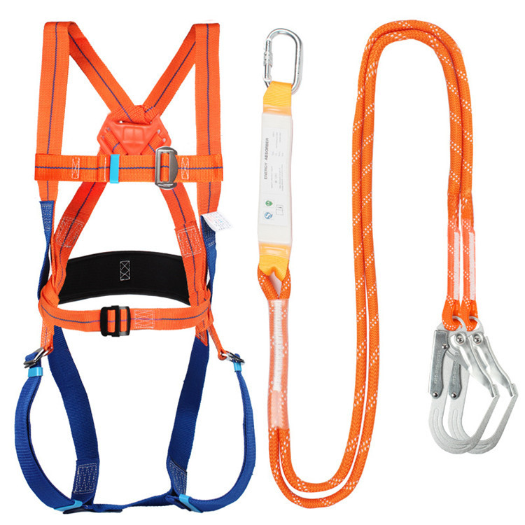 safety rope belt harnesses safety full body harness double hook safety ...