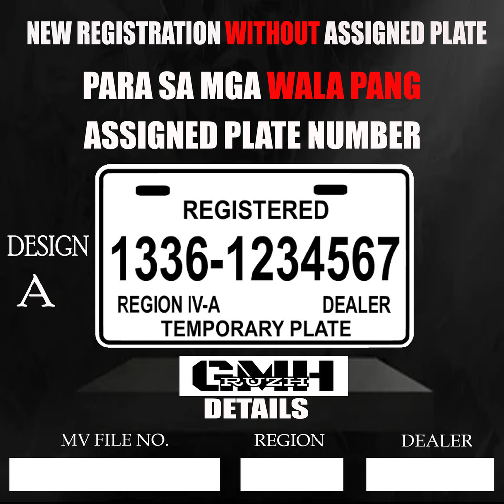 Motorcycle Temporary Acrylic plate NEW SIZE | Shopee Philippines
