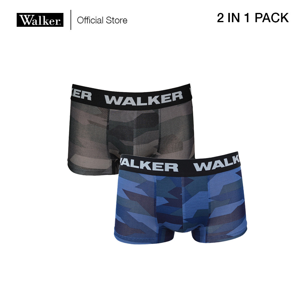 Walker Extreme Camo Print Viscose Cool Fit Ultra Comfort Boxer Brief (2 ...