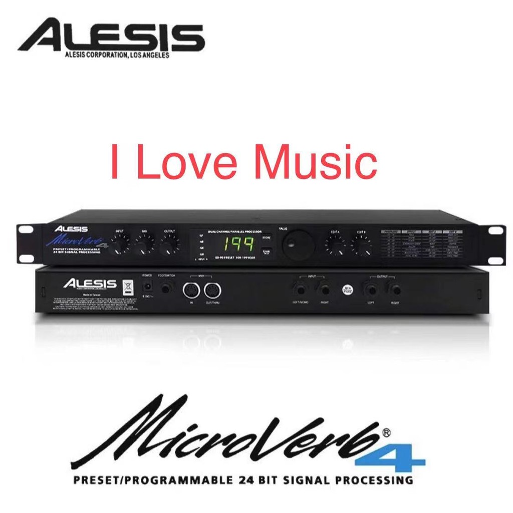 Digital Reverb Alesis MicroVerb4 Multi-Effects Processor Audio ...