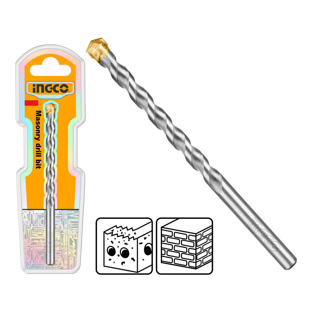 INGCO Masonry Drill Bit 3mm-10mm Masonry Twist Hole Drilling Bits for ...