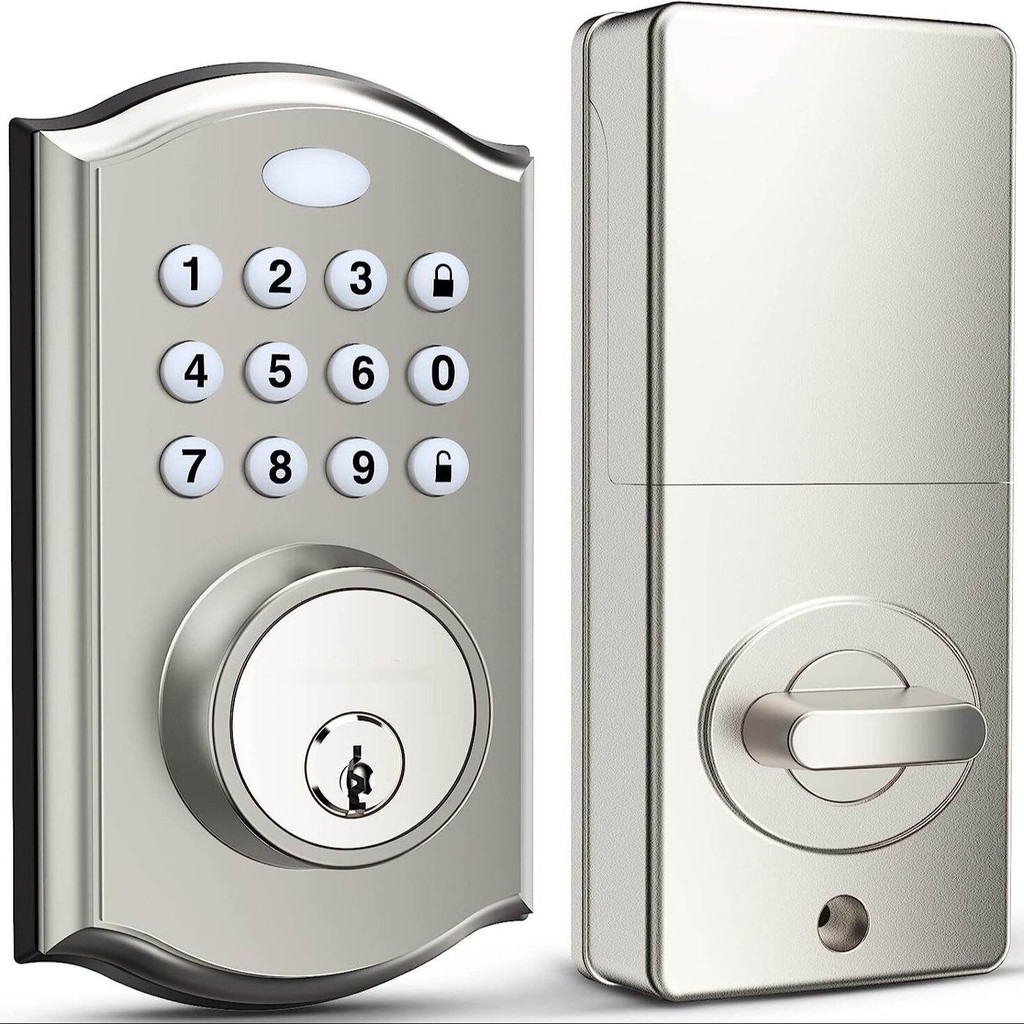 Keyless entry door lock - electronic door lock with keypad, smart latch ...