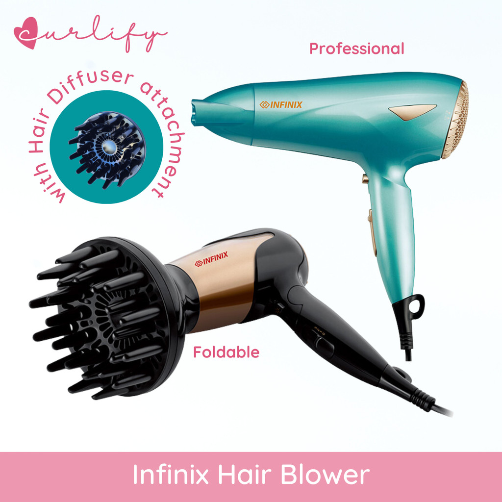 Infinix Hair Blower / Dryer Hot and Cold with Diffuser for Curly Hair ...