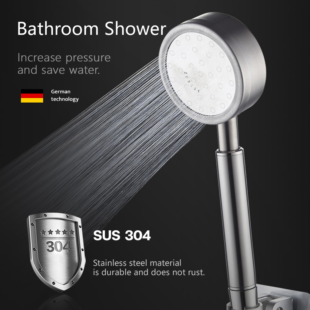 SUS304 Stainless Steel Shower Pressure Shower Water Saving Shower Head ...