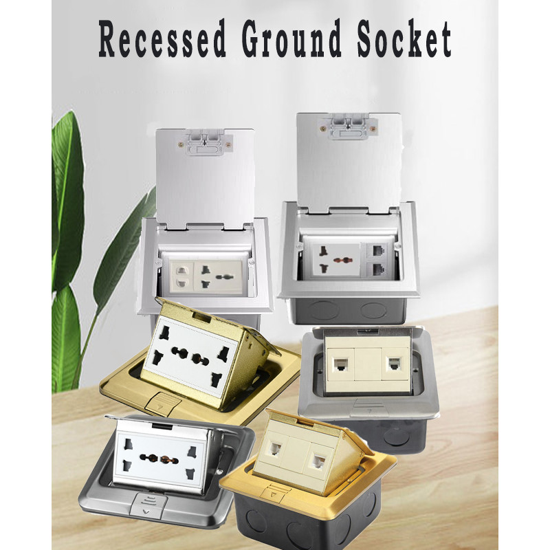 Stainless Steel Recessed Receptacle Hidden Ground Receptacle Power ...