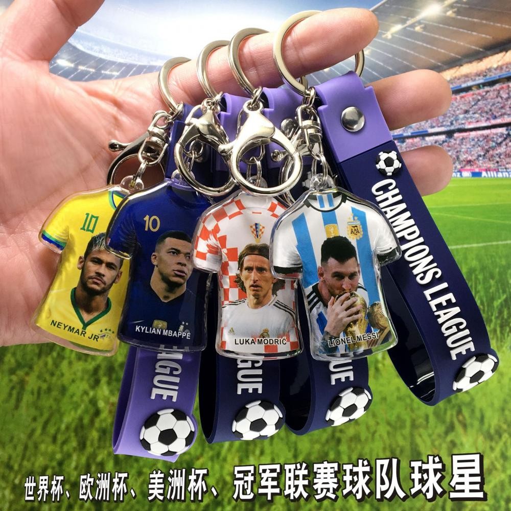 Football Star Keychain Messi Ronaldo Mbappe Neymar Preliminaries ...