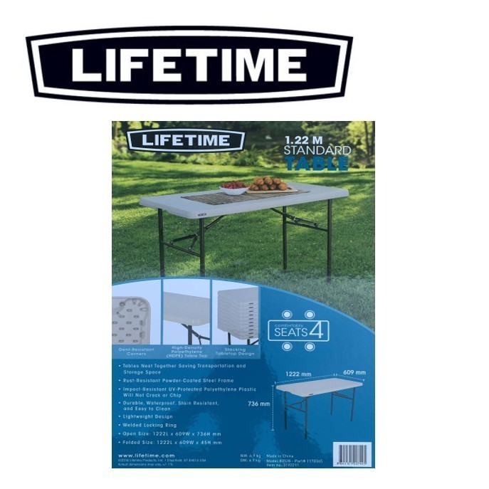 Lifetime Table 4ft (Straight 4-seater) | Shopee Philippines