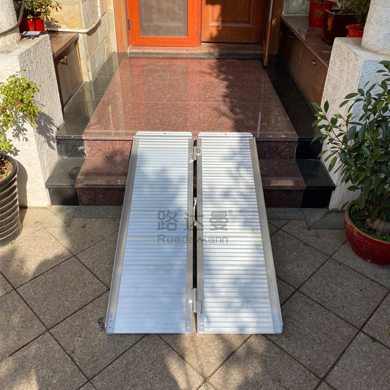 Barrier-free portable mobile wheelchair ramps up stairs, flatbed carts ...