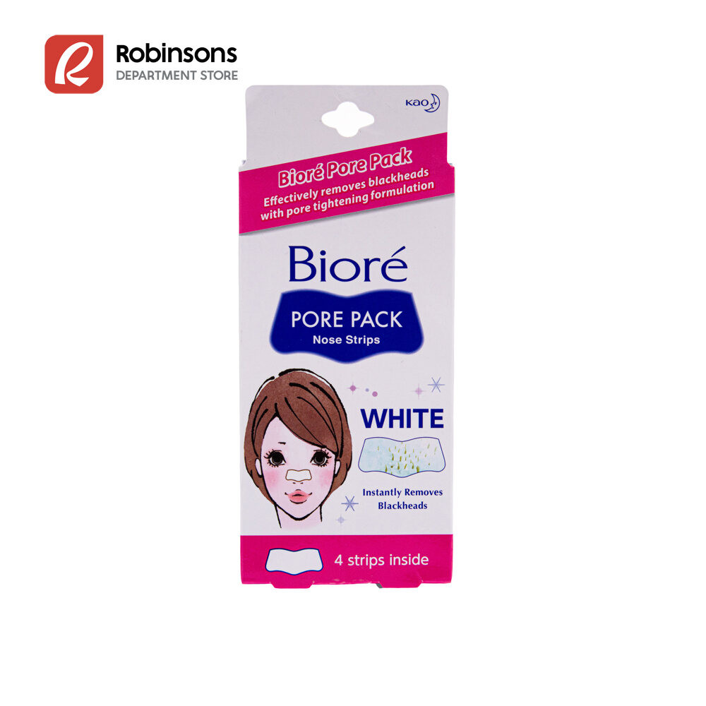Biore Pore Pack White 4 Nose Strips (4 strips) | Shopee Philippines