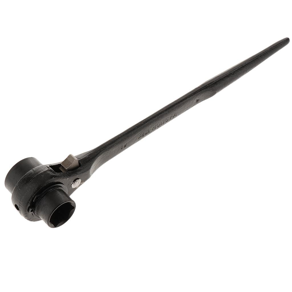 PROFESSIONAL HEXAGON SCAFFOLD PODGER RATCHET SPANNER WRENCH DOUBLE END ...
