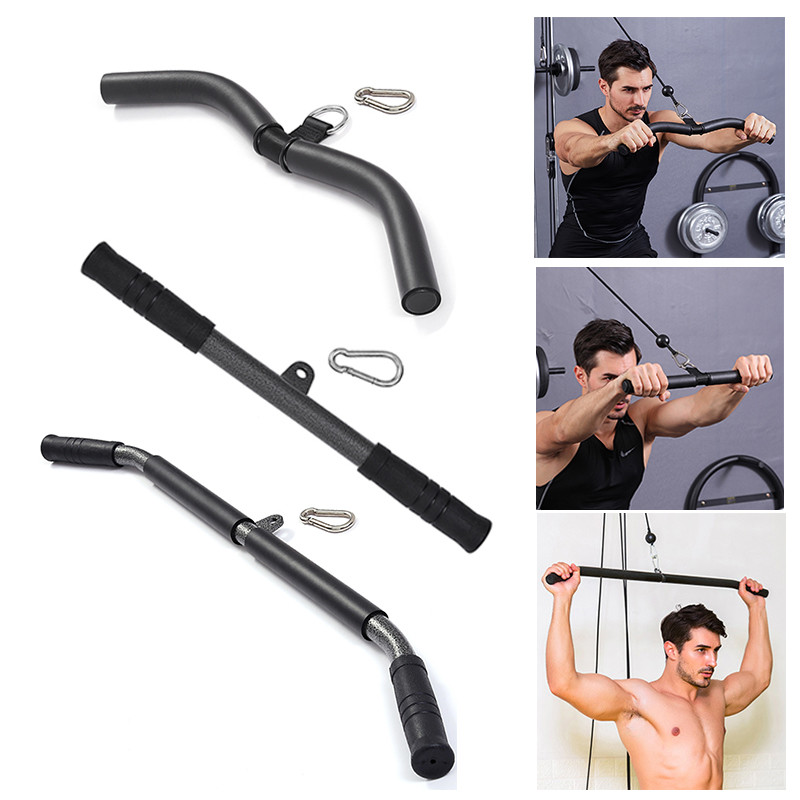 Fitness Lat Pull Down Bar Press Down Bar Biceps Back Strength Workout ...