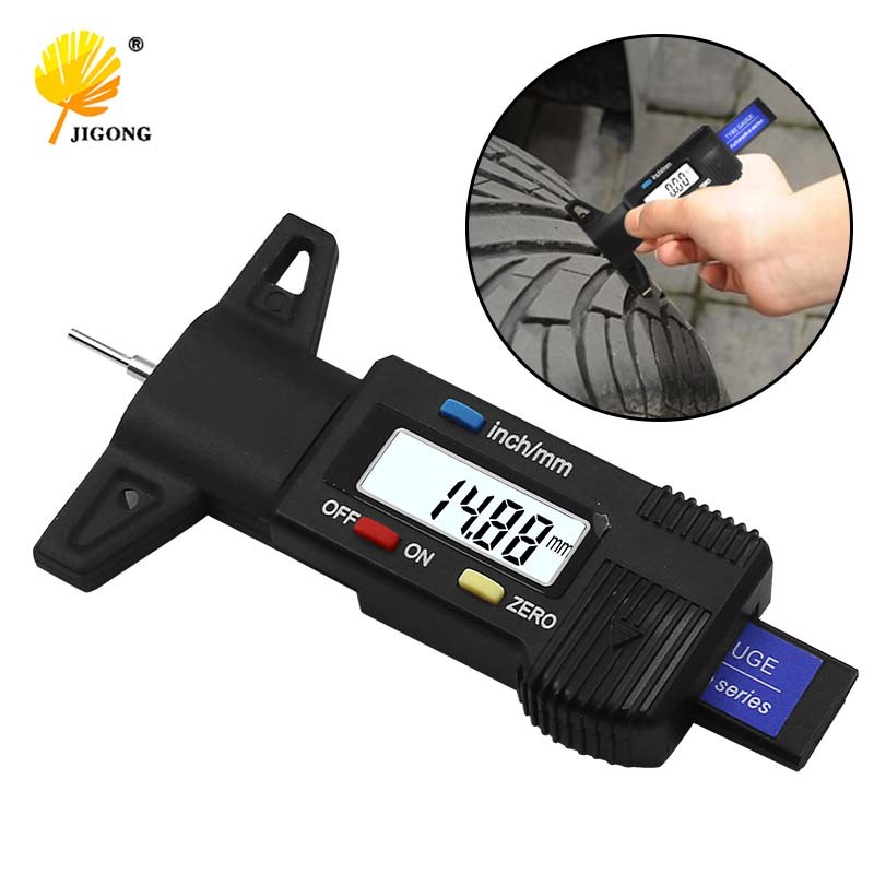 Digital Tread Brake Pad Shoe Car Tyre Gauge Depth Tester Precision ...