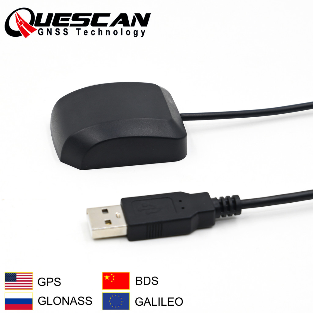 QUESCAN GPS Connector Android USB GNSS Antenna Receiver GPS GLONASS Galileo BeiDou Satellite ...