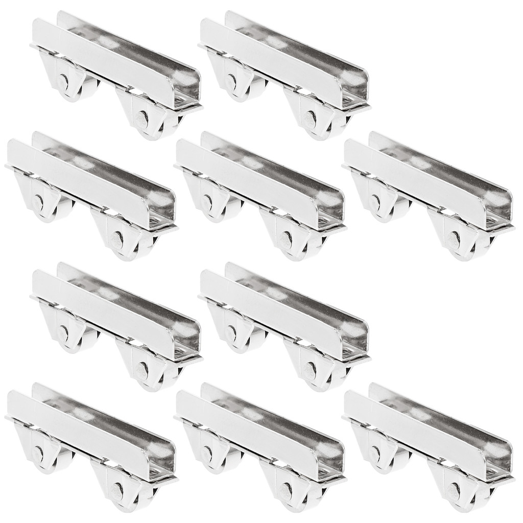 10 Pcs Glass Door Wheel Showcase Window Pulley Sliding Roller Assembly ...