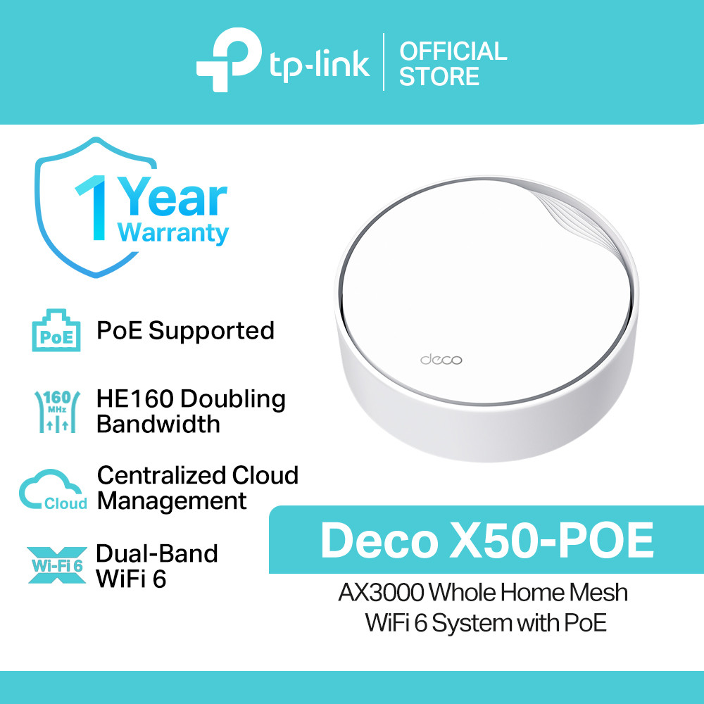 TP-Link Deco X50-POE AX3000 Dual Band WiFi Whole Home Mesh WiFi 6 ...