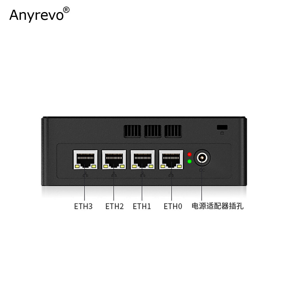 With built in fan design 2.5G Soft Router Intel Celeron N4100 Quad Core ...